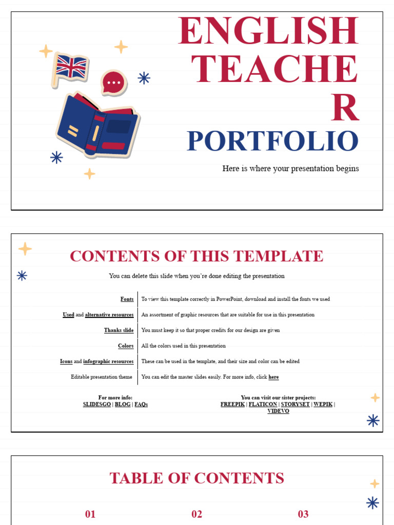 English Teacher Portfolio | PDF | Planets | Solar System