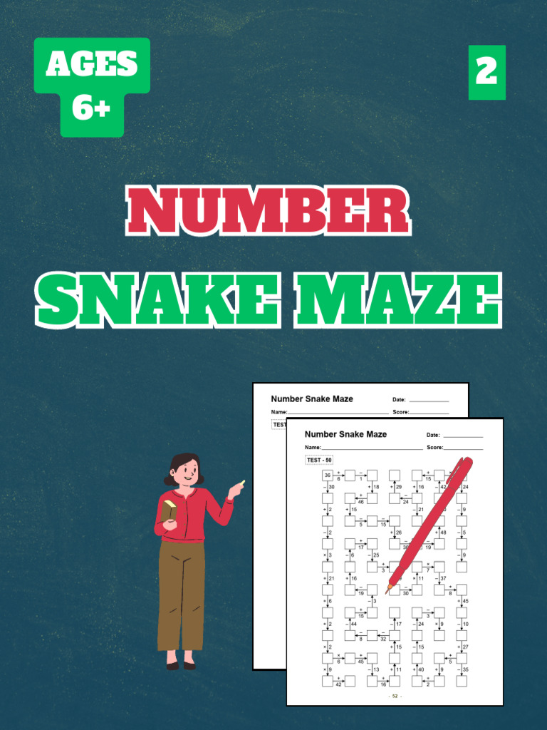 Number Snake Maze, Level 2 | PDF | Teaching Methods & Materials