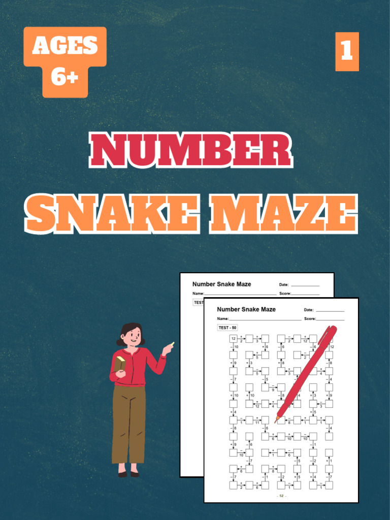 Number Snake Maze, Level 1 | PDF
