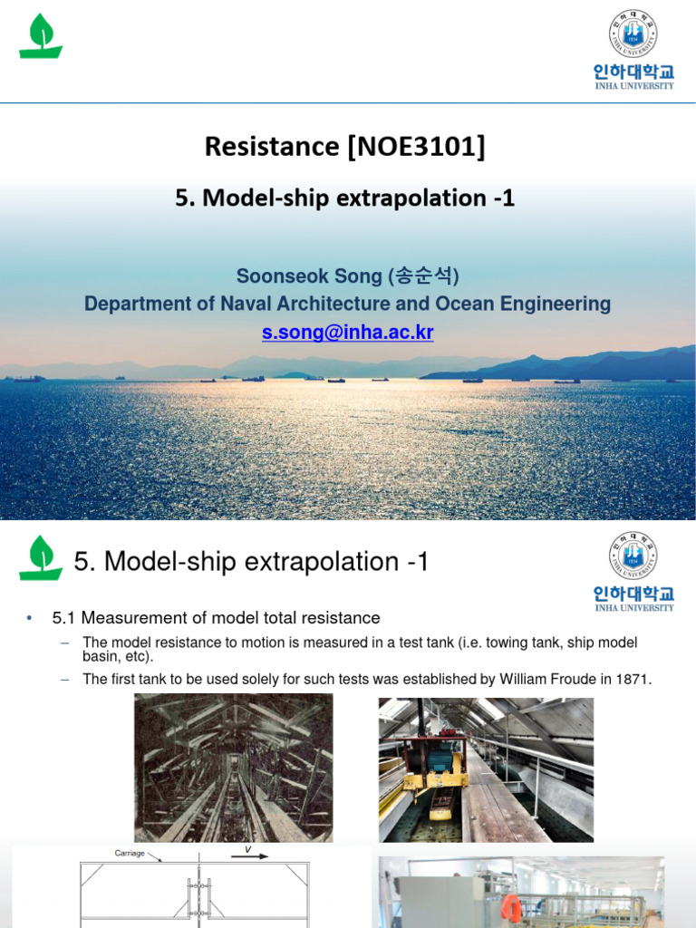 Ship Resistance - 5. Model-Ship Extrapolation - 1 | PDF | Drag (Physics ...