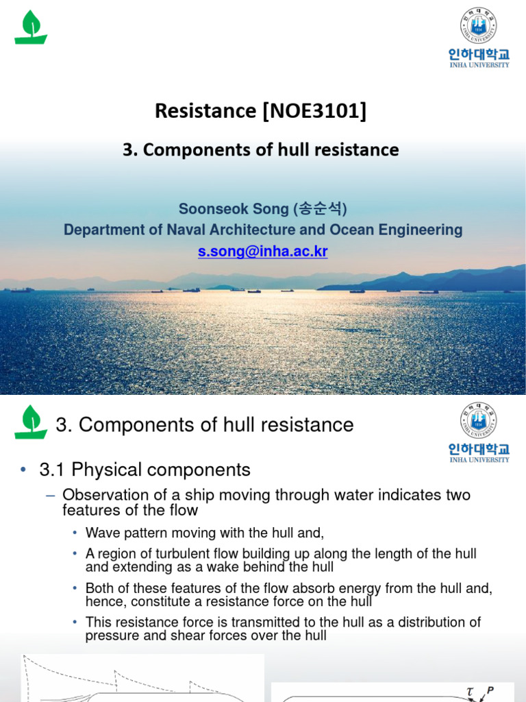Ship Resistance - 3. Components of Hull Resistance | PDF