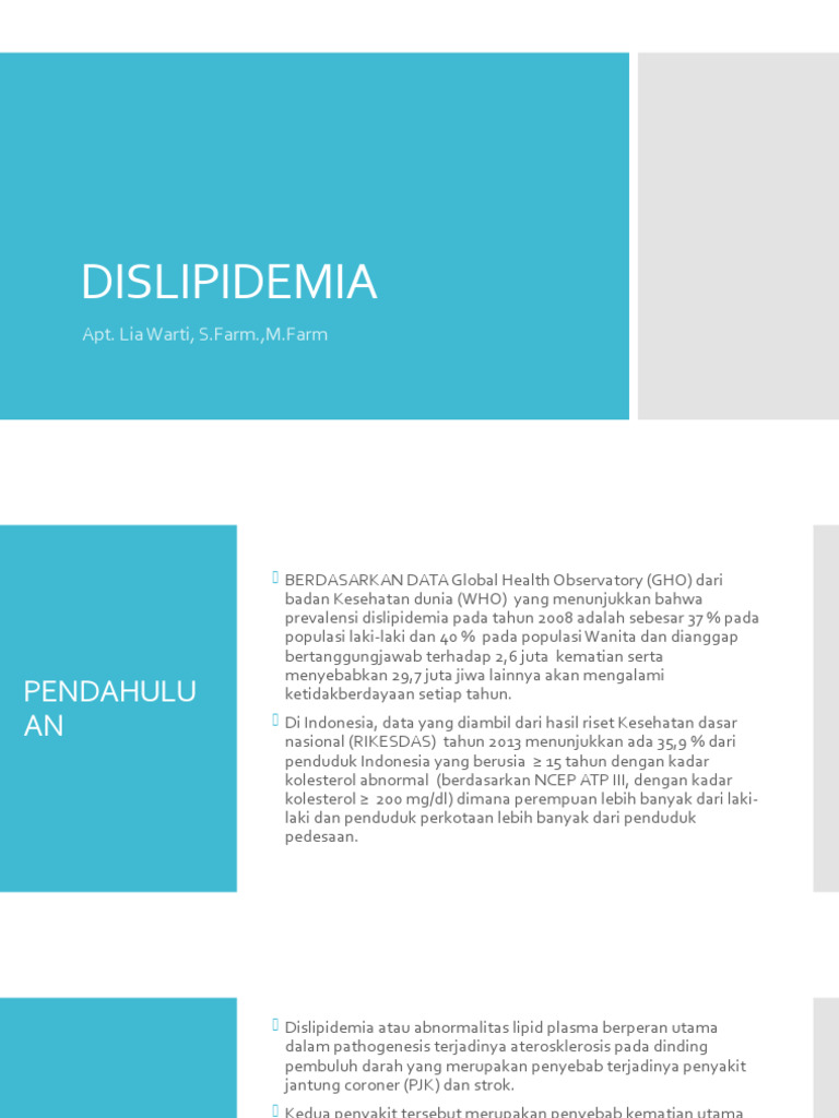 4 Materi Dislipidemia | PDF