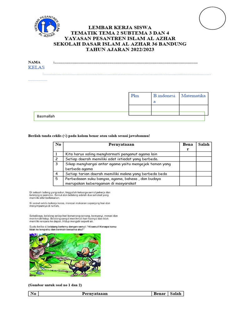 LK Tema 2 Subtema 3-4 | PDF