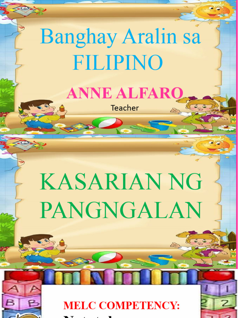 Ppt Kasarian Ng Pangngalan | PDF