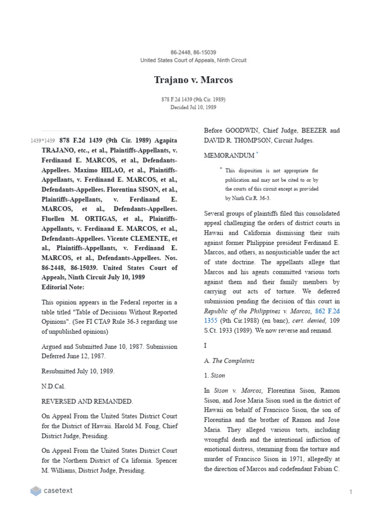 Trajano v. Marcos | PDF