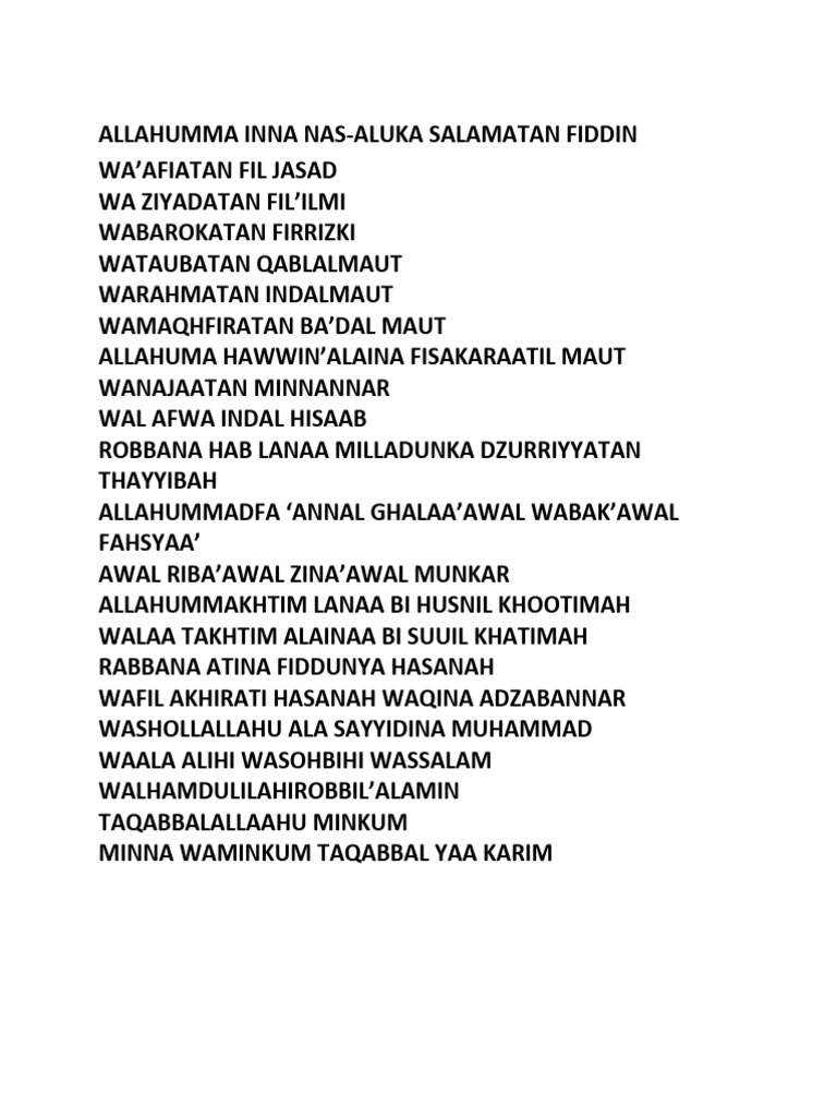 Doa Selepas Solat | PDF