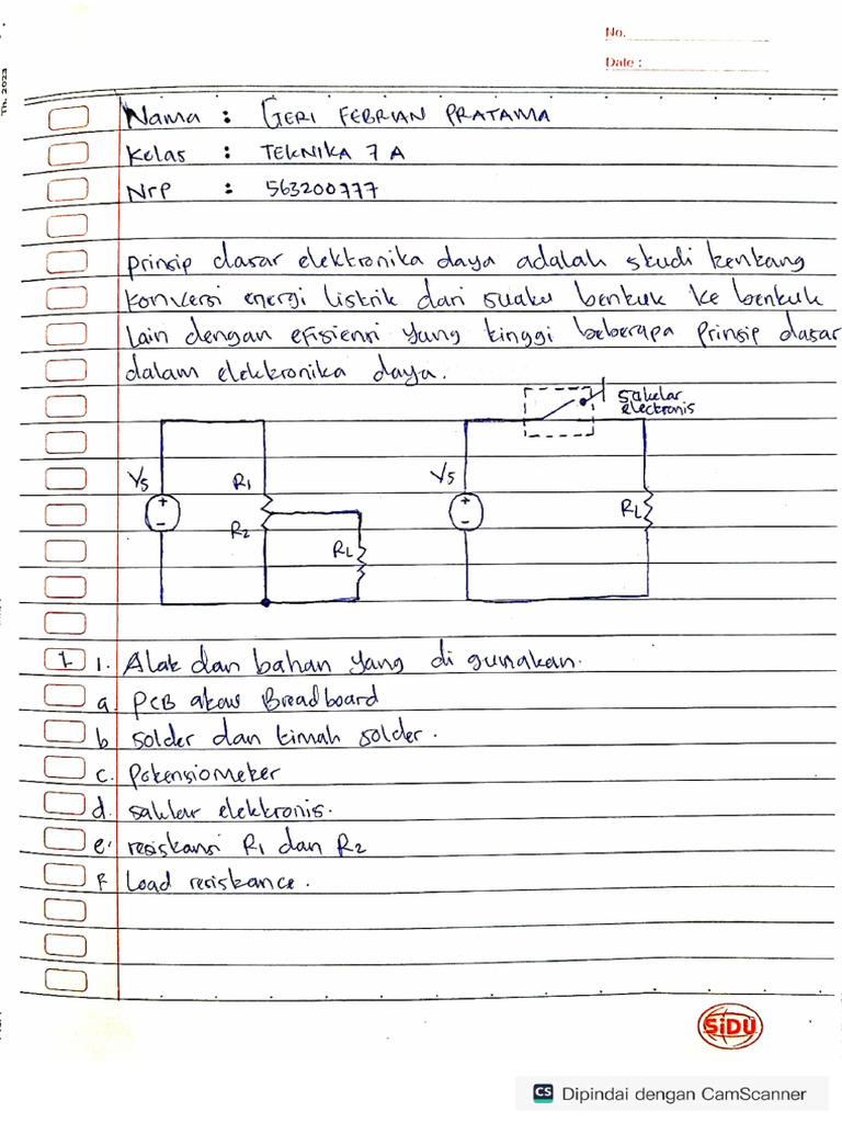 Tugas 1 Elektronika | PDF