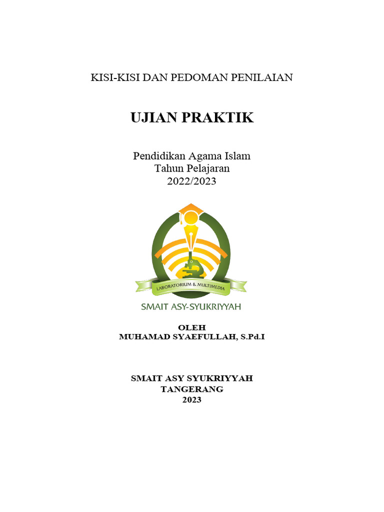 Kisi Kisi Dan Spesifikasi Ujian Praktik Pai TP 2022 2023 | PDF