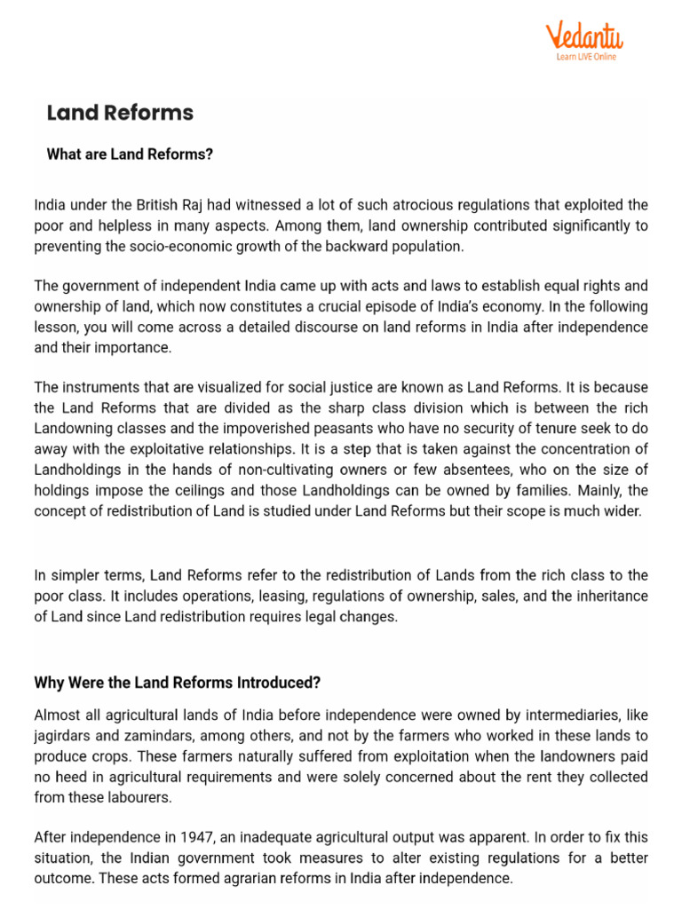 Land Reforms | PDF
