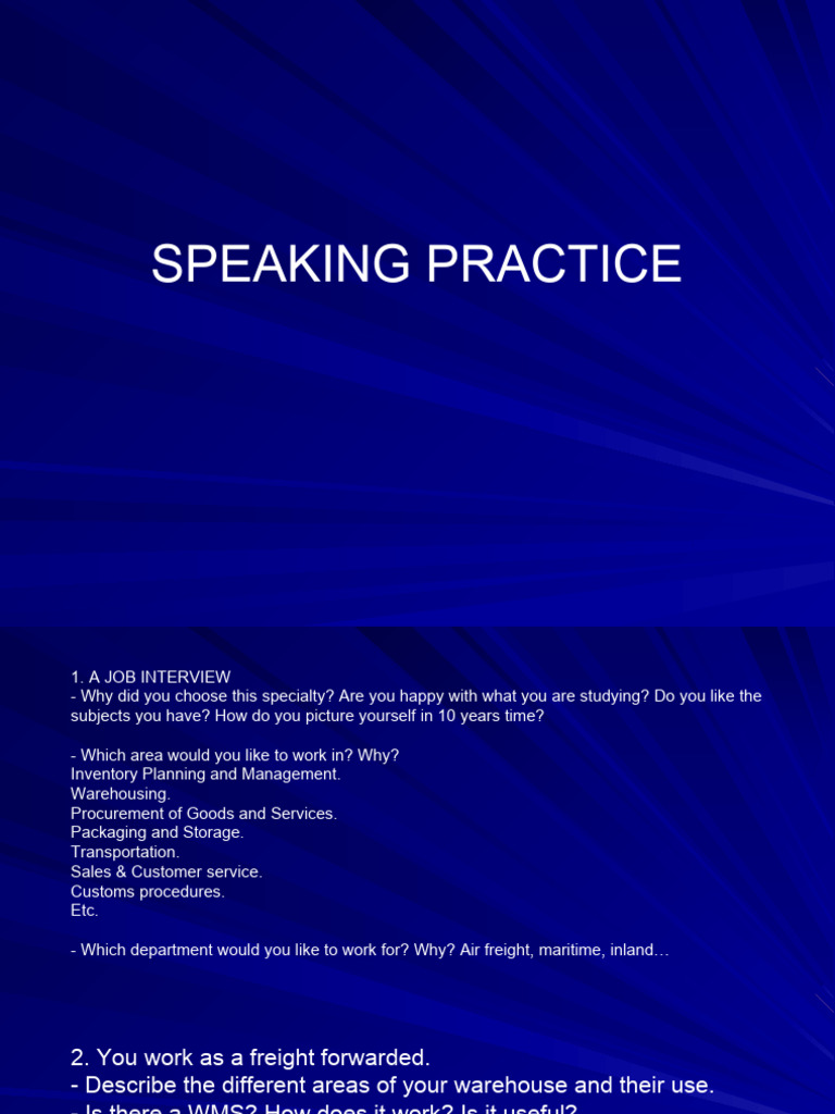 Speaking | PDF