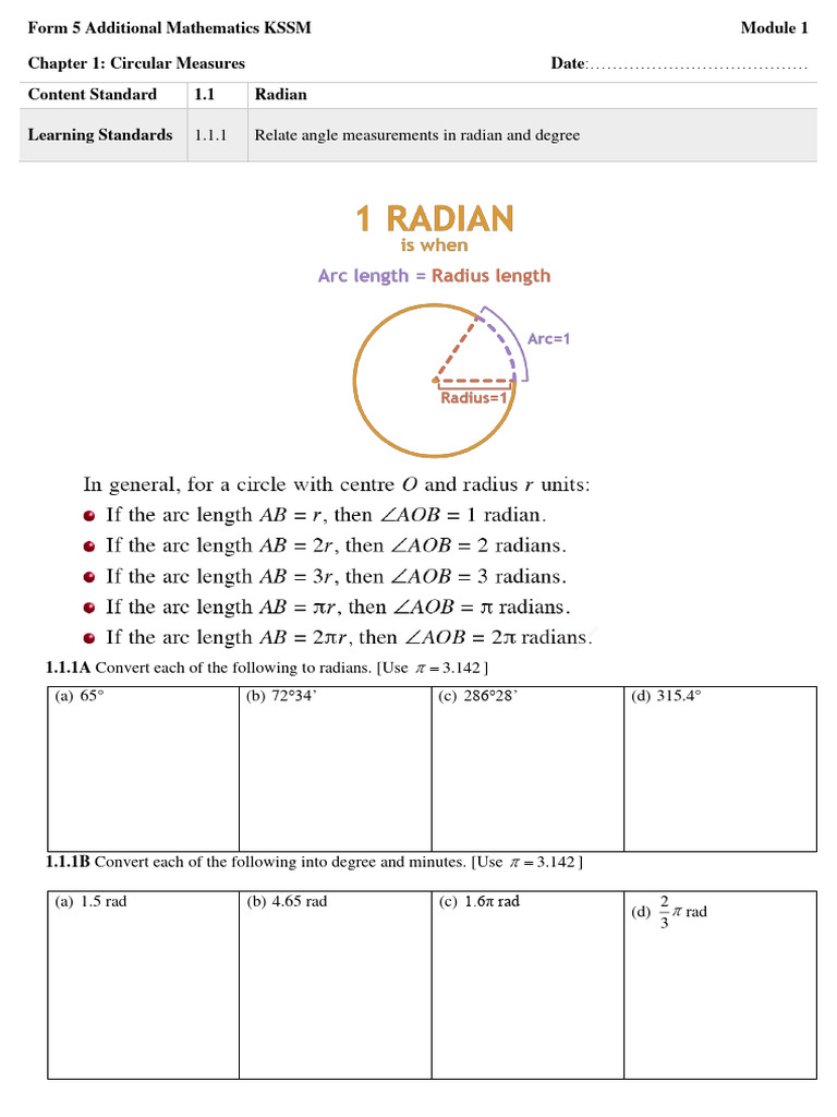 F5 MT Module 1 | PDF | Angle | Quantity