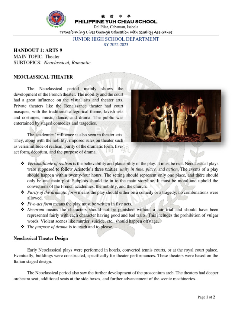 Arts 9 Handout 2 | PDF