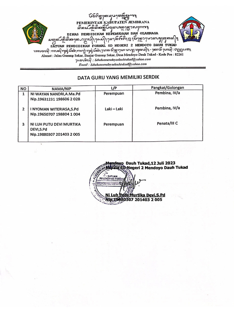 Data Serdik | PDF