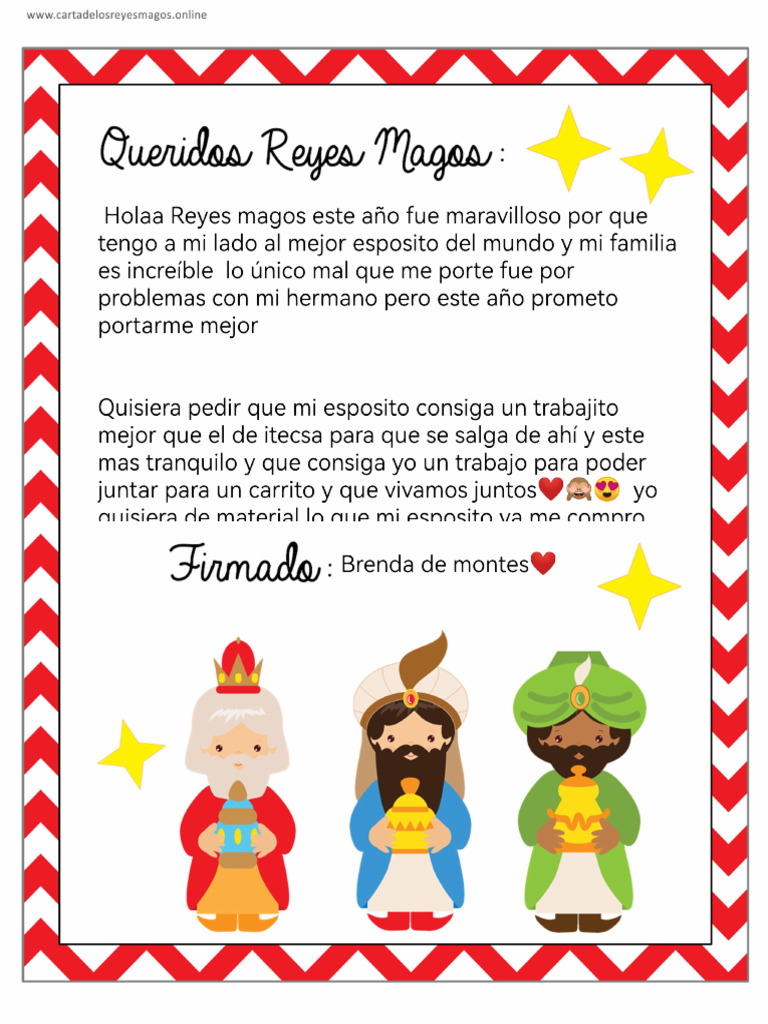 Carta de Los Reyes Magos Editable 1 | PDF