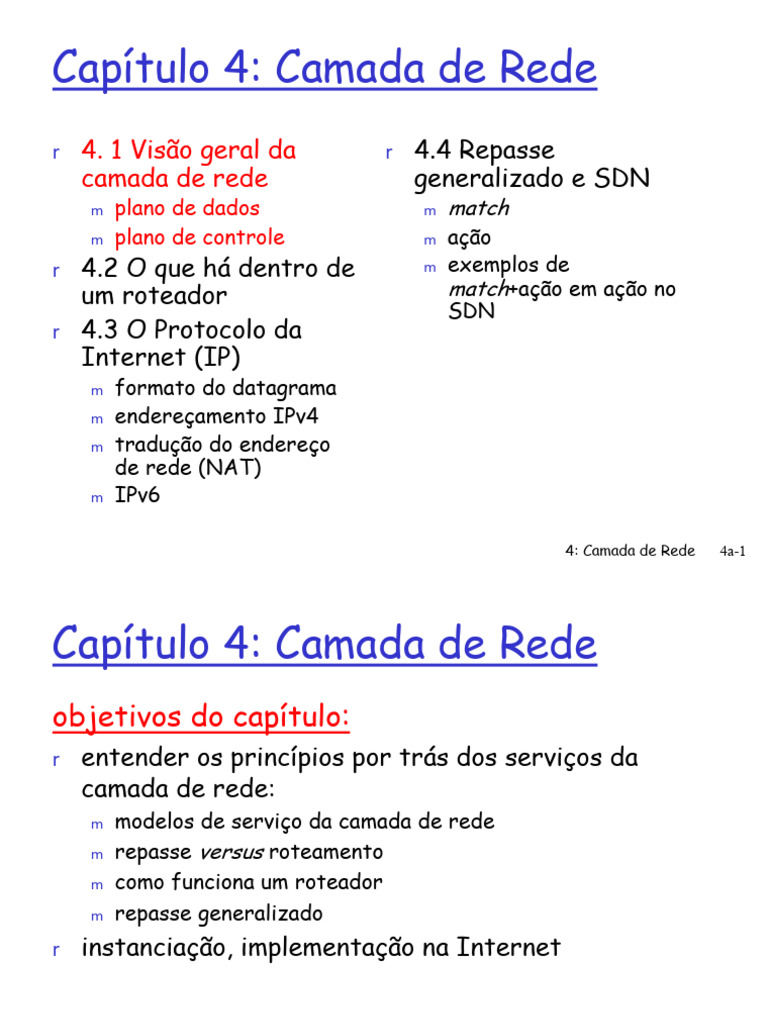 Kurose Rede de Computadores e A Internet CAP4 | PDF | Computadores