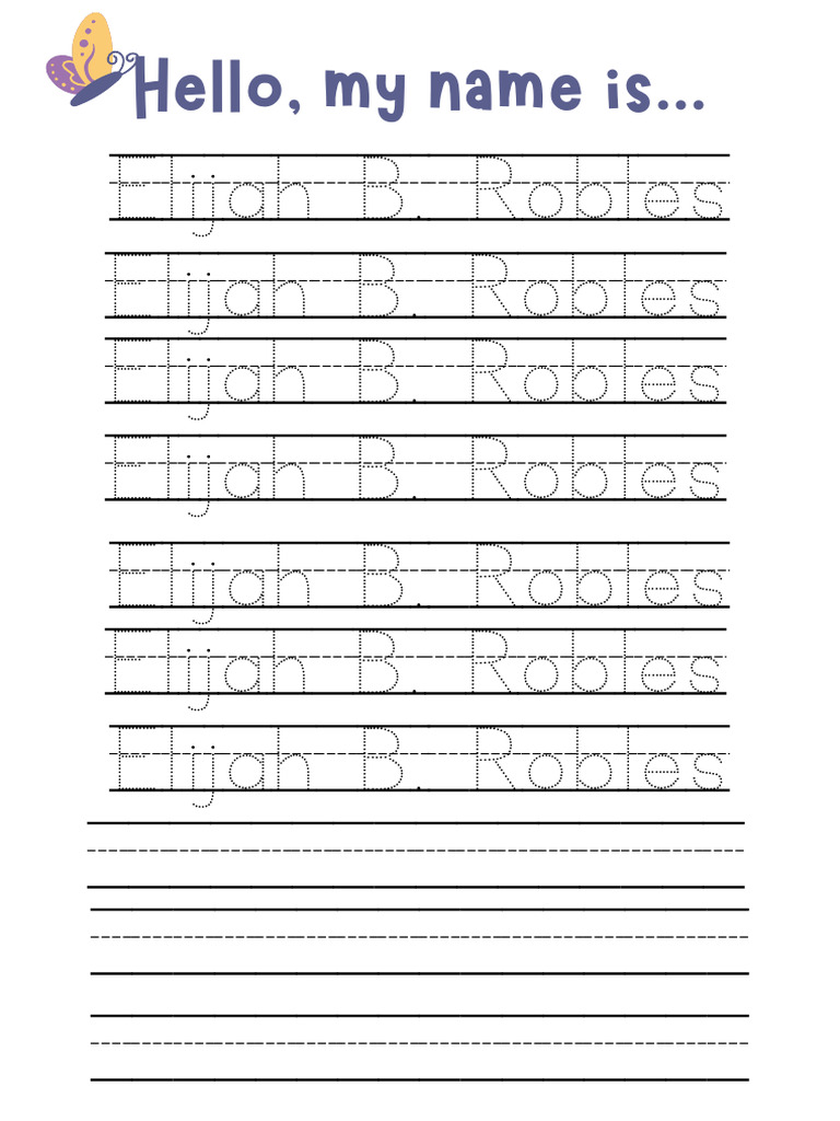 Names and Alphabets Tracing | PDF