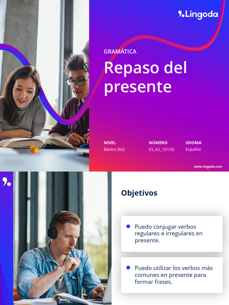 Repaso de verbos en presente en español | PDF