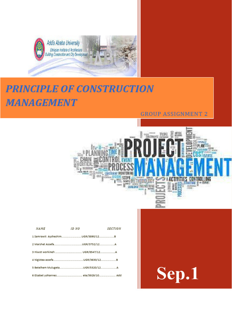 Principle of Construction Management: Group Assignment 2 | PDF