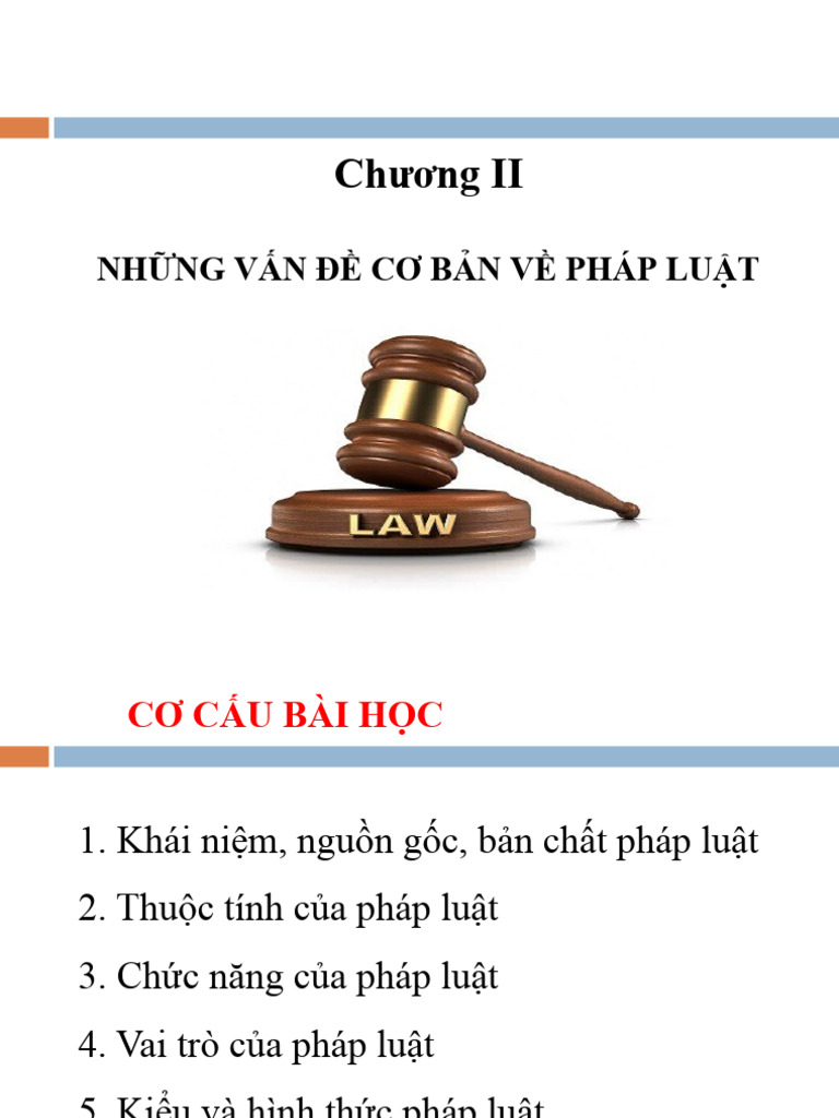 Chương II - Nhung Van de Co Ban Ve Phap Luat | PDF