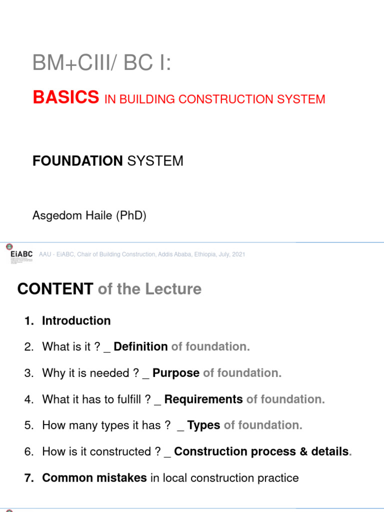 BC Foundation Lecture | PDF