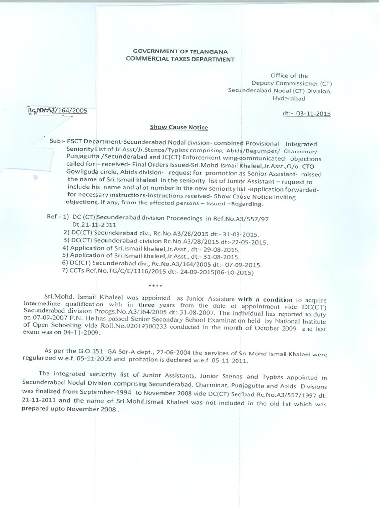 Showcause Notice | PDF