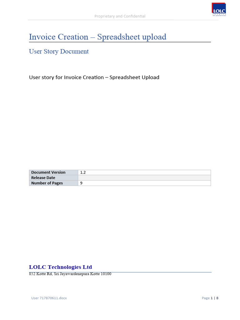 Central Cash Management Module - Invoice Creation - Spreadsheet Upload ...