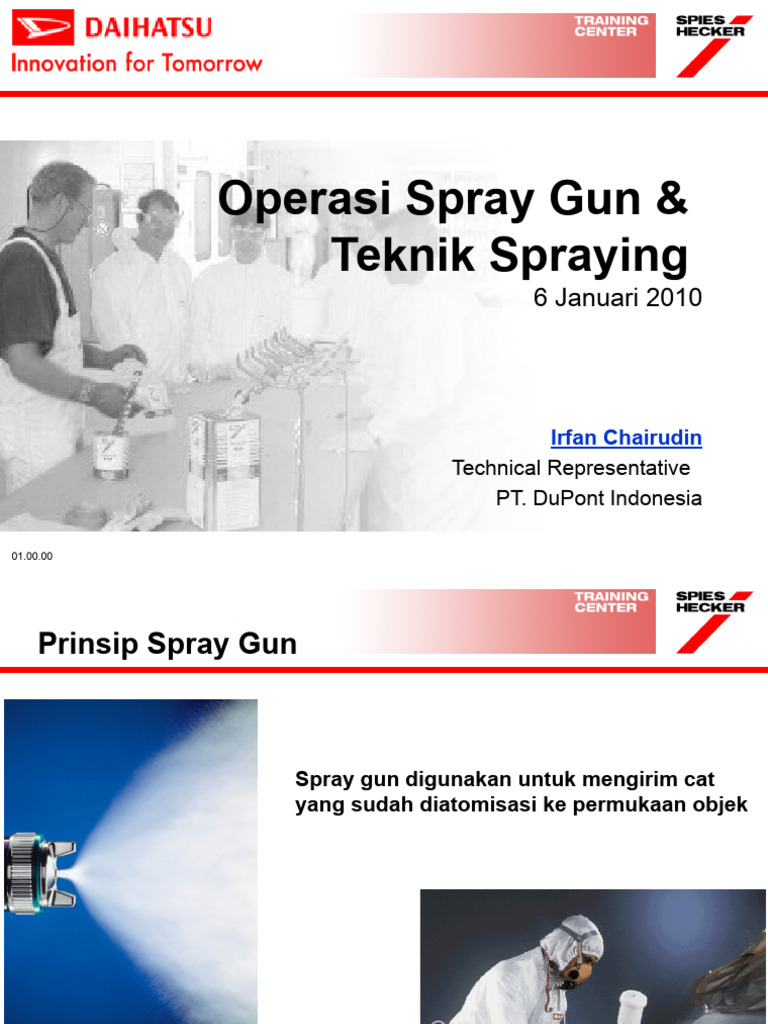 Operasi dan Teknik Spray Gun | PDF