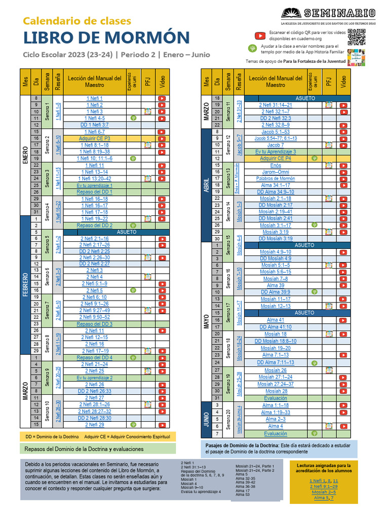 Calendario LDM 1 Actualizado - Final | PDF