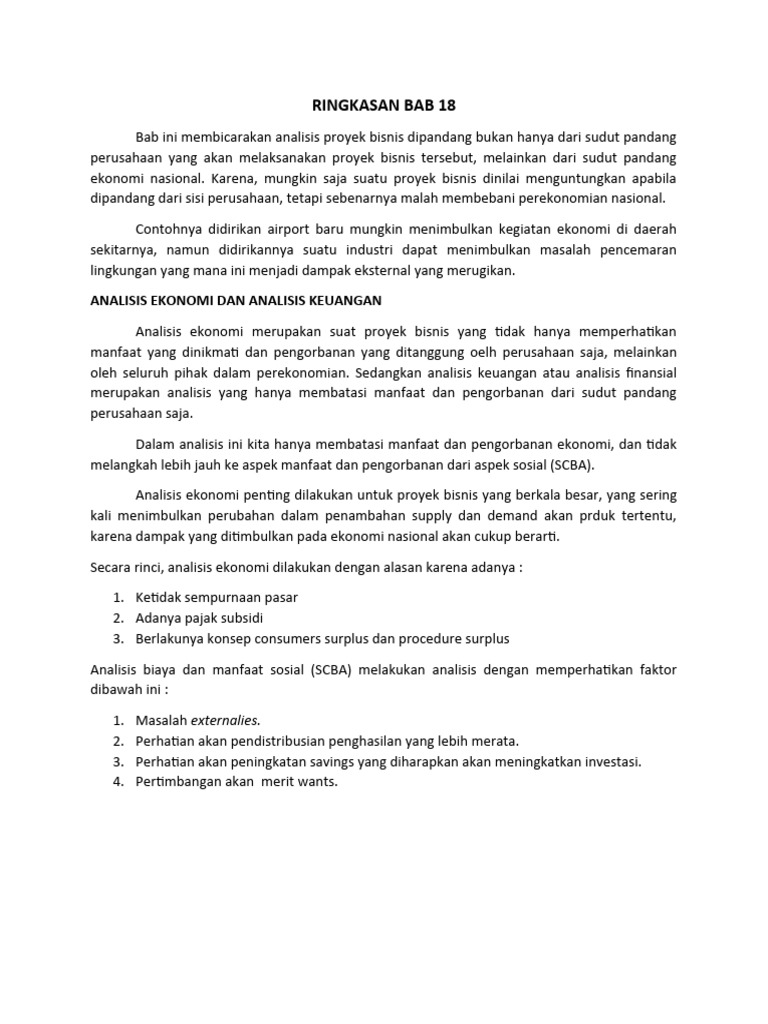Ringkasan Bab 18 Awal | PDF | Bisnis