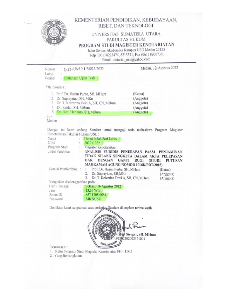 Undangan Meja Hijau | PDF
