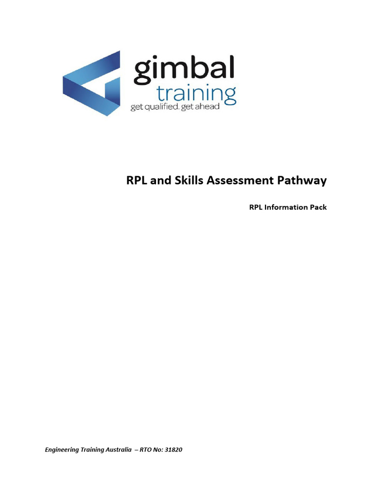 RPL Information Kit - Engineering | PDF | Business | Finance & Money ...