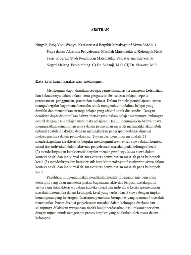 Abstrak Indonesia | PDF