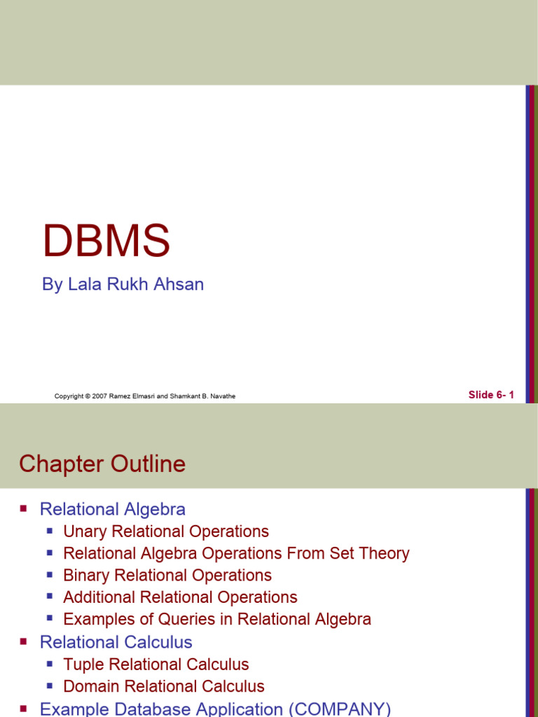 Ch06-The Relational Algebra and Calculus (Compatibility Mode) (Repaired ...