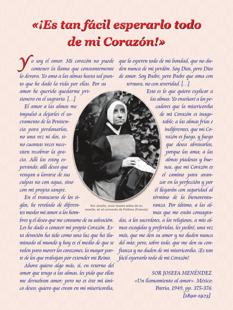 Llamado al Amor de Sor Josefa Menéndez | PDF | Amor