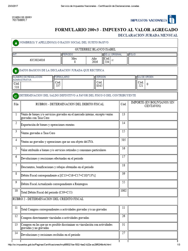 Form200 Iva | PDF | Impuesto al valor agregado | Impuestos