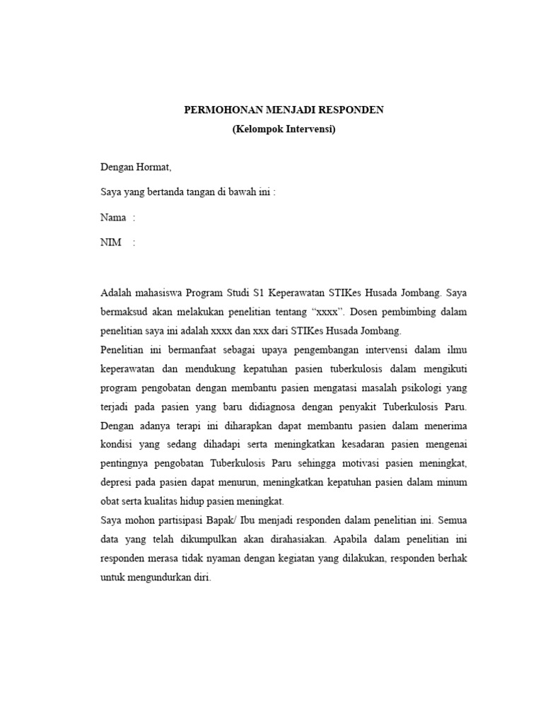 Contoh Informed Consent Etik New | PDF