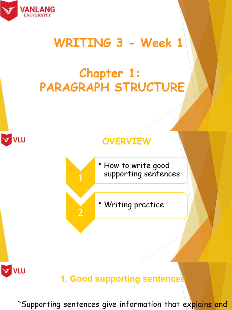 Writing 3 - Chapter 1 - Week 1 | PDF