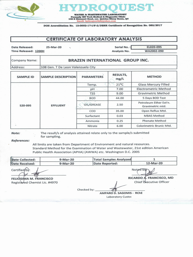 1st to 3rd Quarter Lab Result | PDF