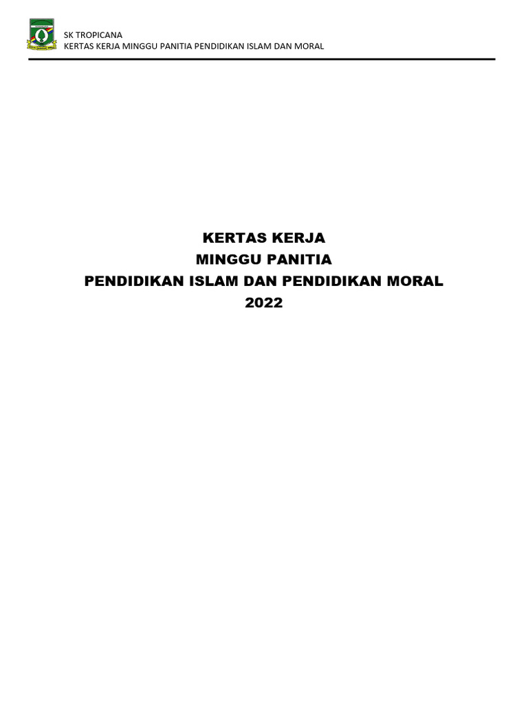 Kertas Kerja Mggu Panitia Pi 2022 | PDF