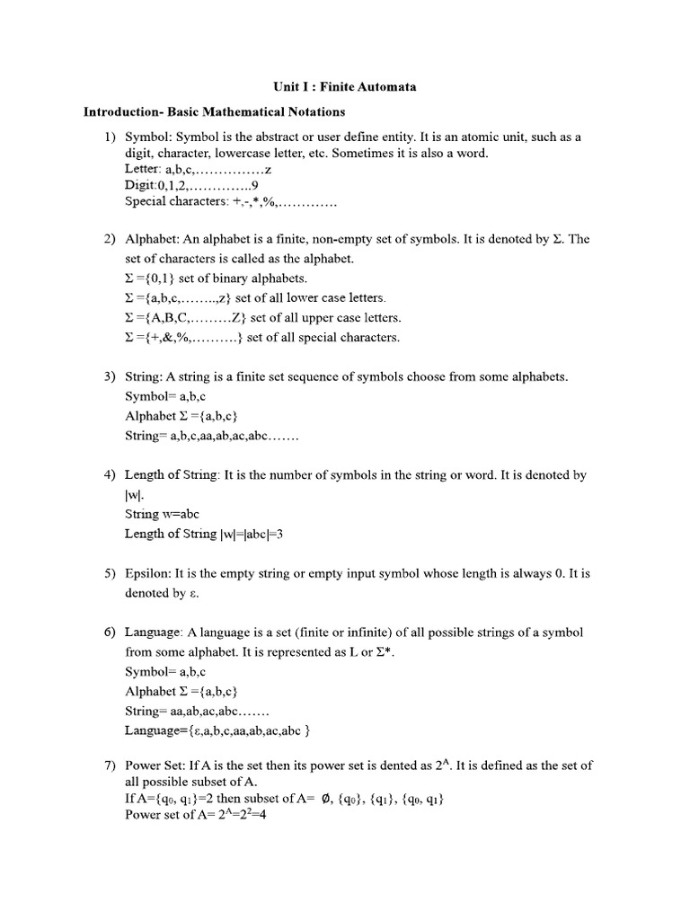 FLA Finite Automata | PDF