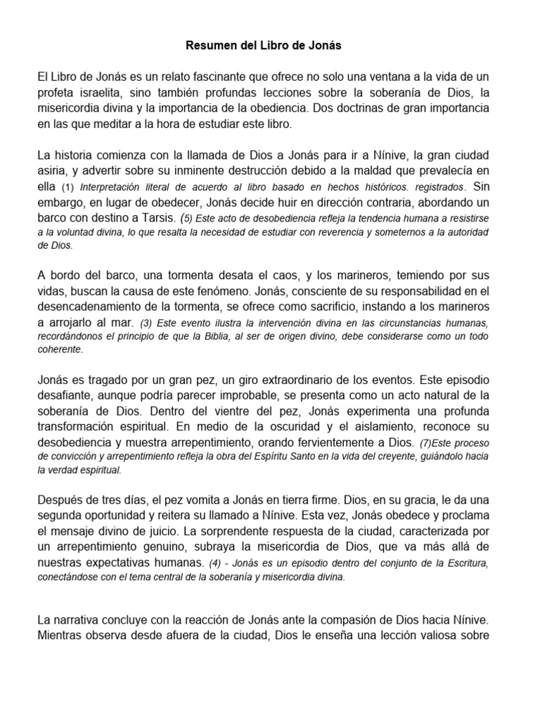 Resumen Libro de Jonás | PDF