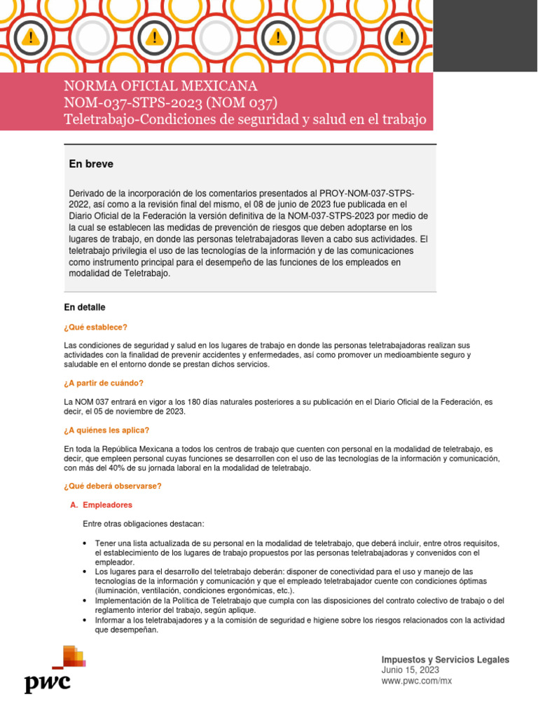 Norma Oficial Mexicana Nom 037 | PDF