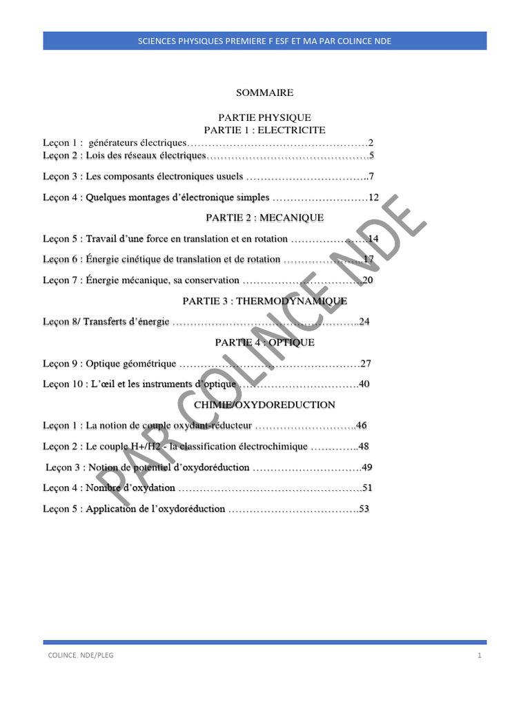 Cours Revises 1ère F Pdf