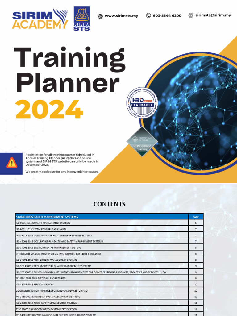 SIRIM Training 2024 | PDF