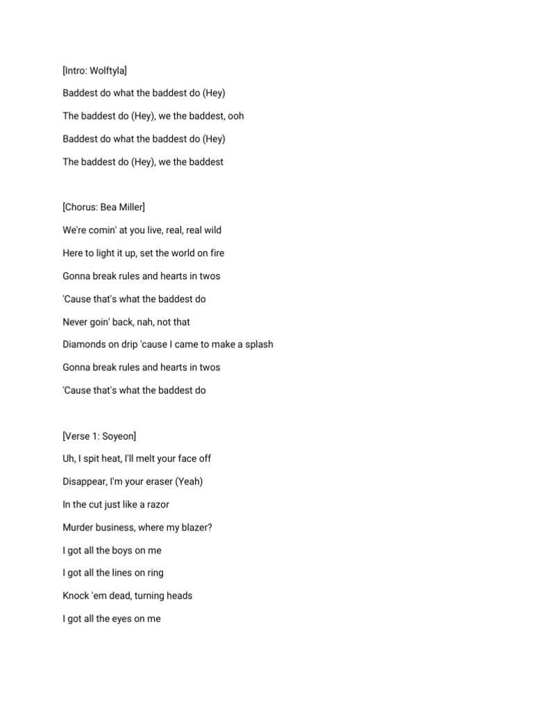 Lirik Lagu KDA | PDF