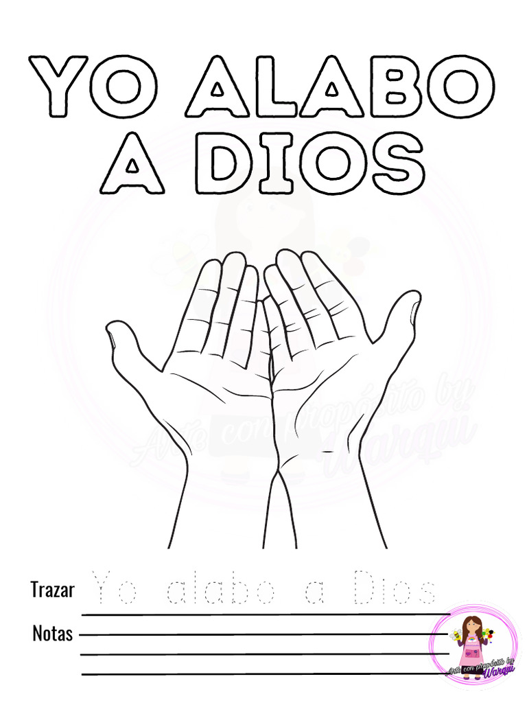 Yo Alabo A Dios 1 para Colorear Trazar | PDF