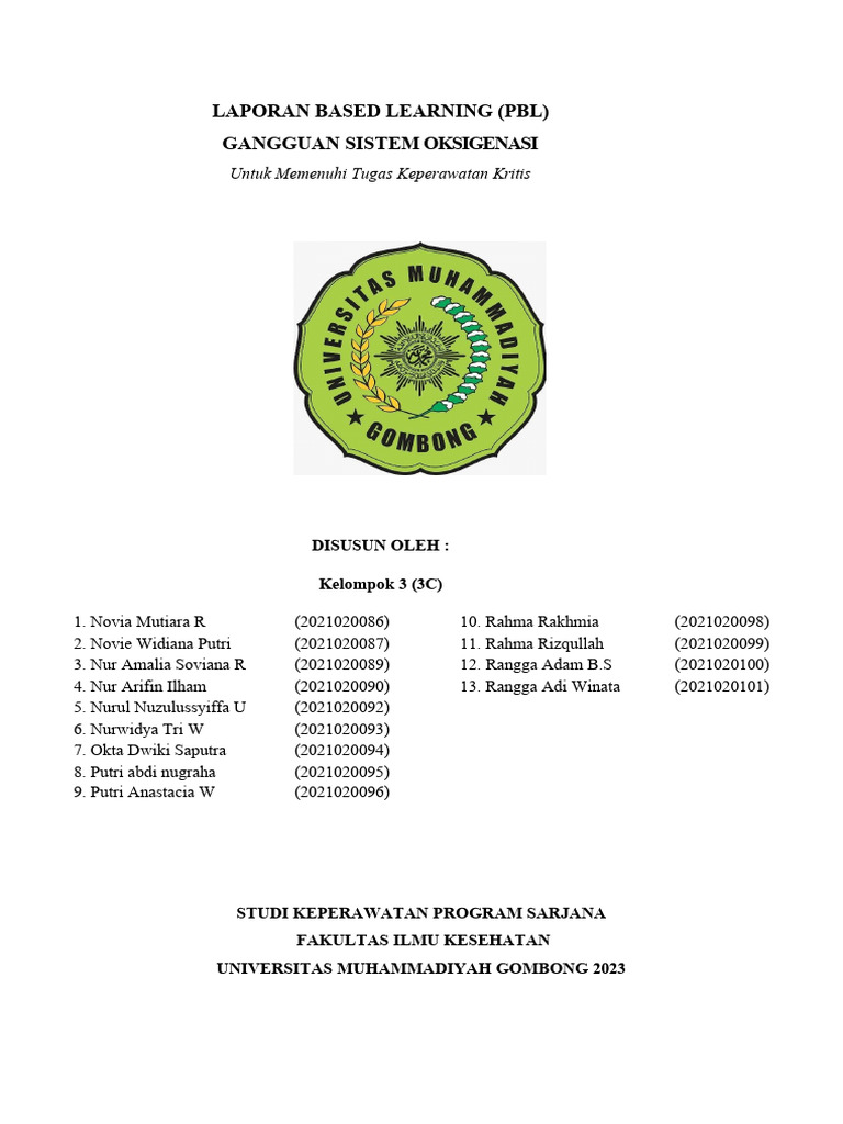 Laporan Based Learning Kelompok 1 | PDF