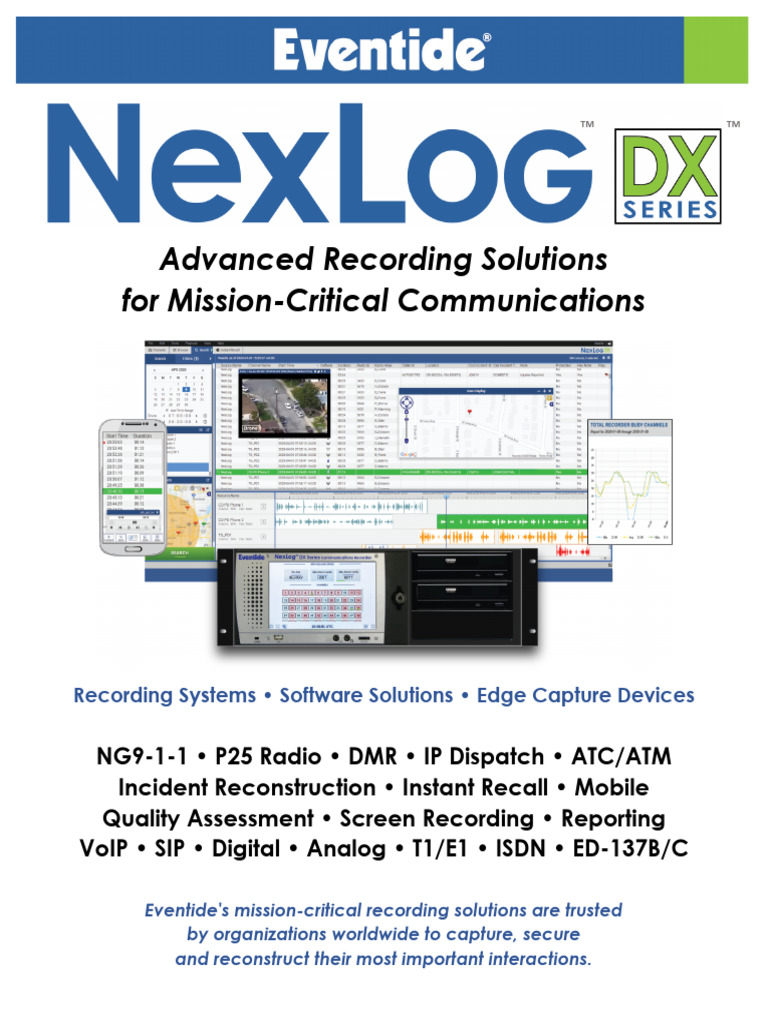 Eventide NexLog DX Series Brochure R14 16march2021 | PDF
