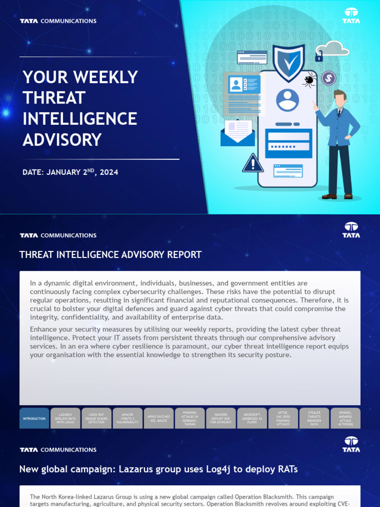 Threat Intelligence Advisory 2 January 2024 | PDF | Security | Computer ...