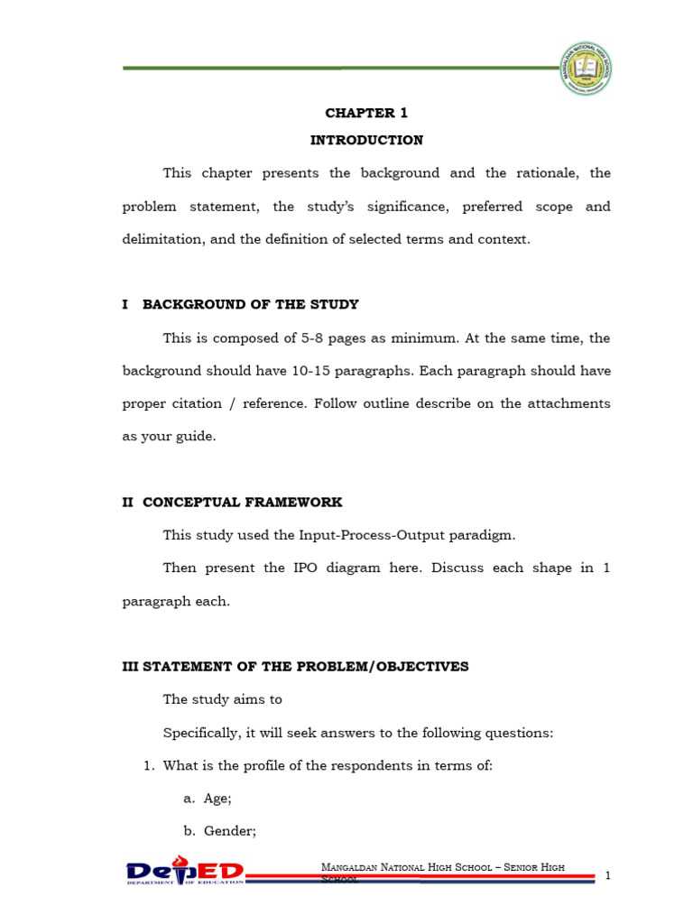 Chaps Appendices Format | PDF | Data | Methodology